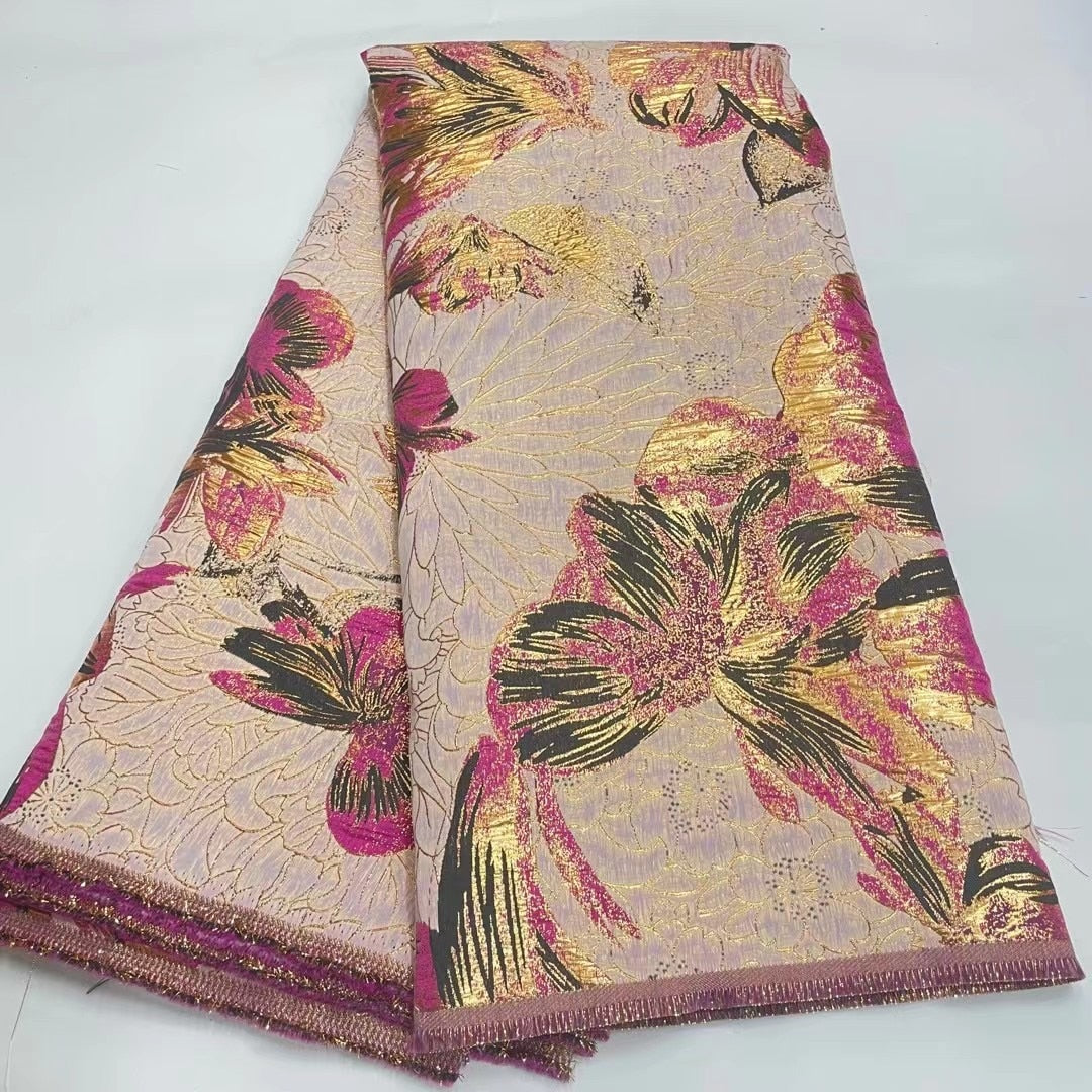 5 YARDS / 6 COLORS / Large Abstract Viscose Jacquard Brocade Woven Fas – Classic Modern Fabrics