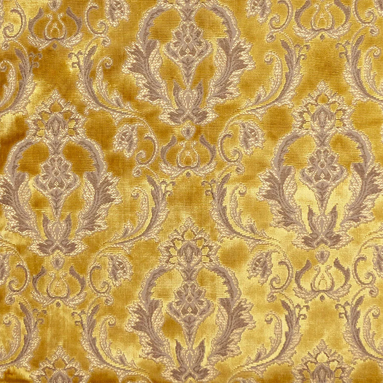 Lorenzino Gold Damask Velvet Fabric – Classic Modern Fabrics