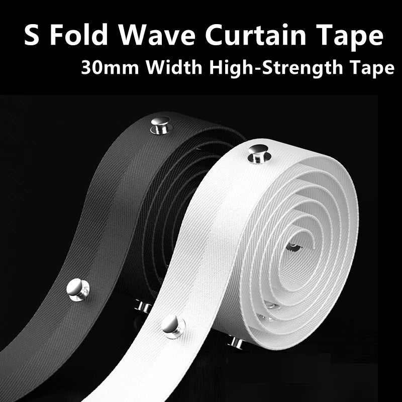 S Fold Snake Wave Curtain Tape – Classic Modern Fabrics