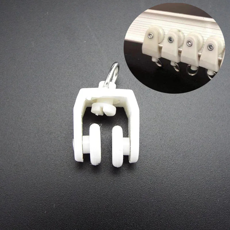 10 PC / Plastic Flexible Curtain Wheel Roller Drapery Track – Classic ...