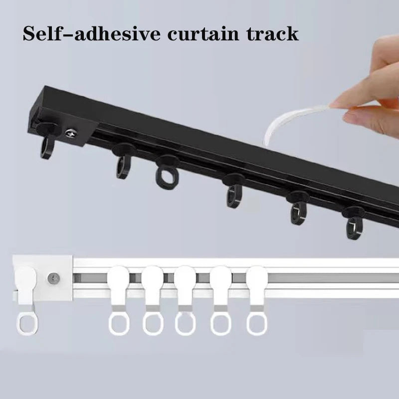 EZ-Install Curtain Track with Adhesive Tape | Custom Lengths | No Drill ...