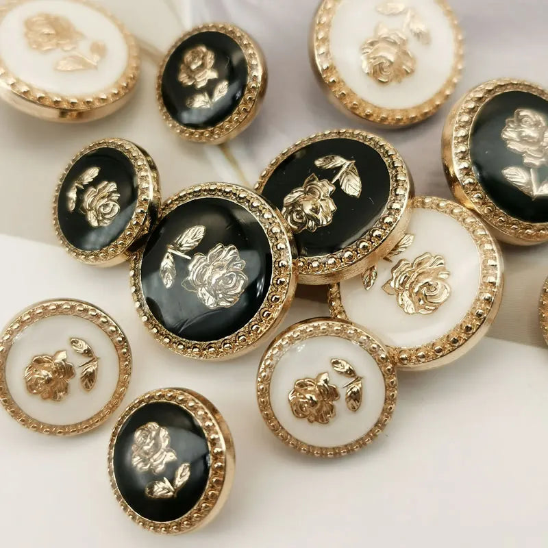 10 PC / Dion Metal Buttons – Classic Modern Fabrics