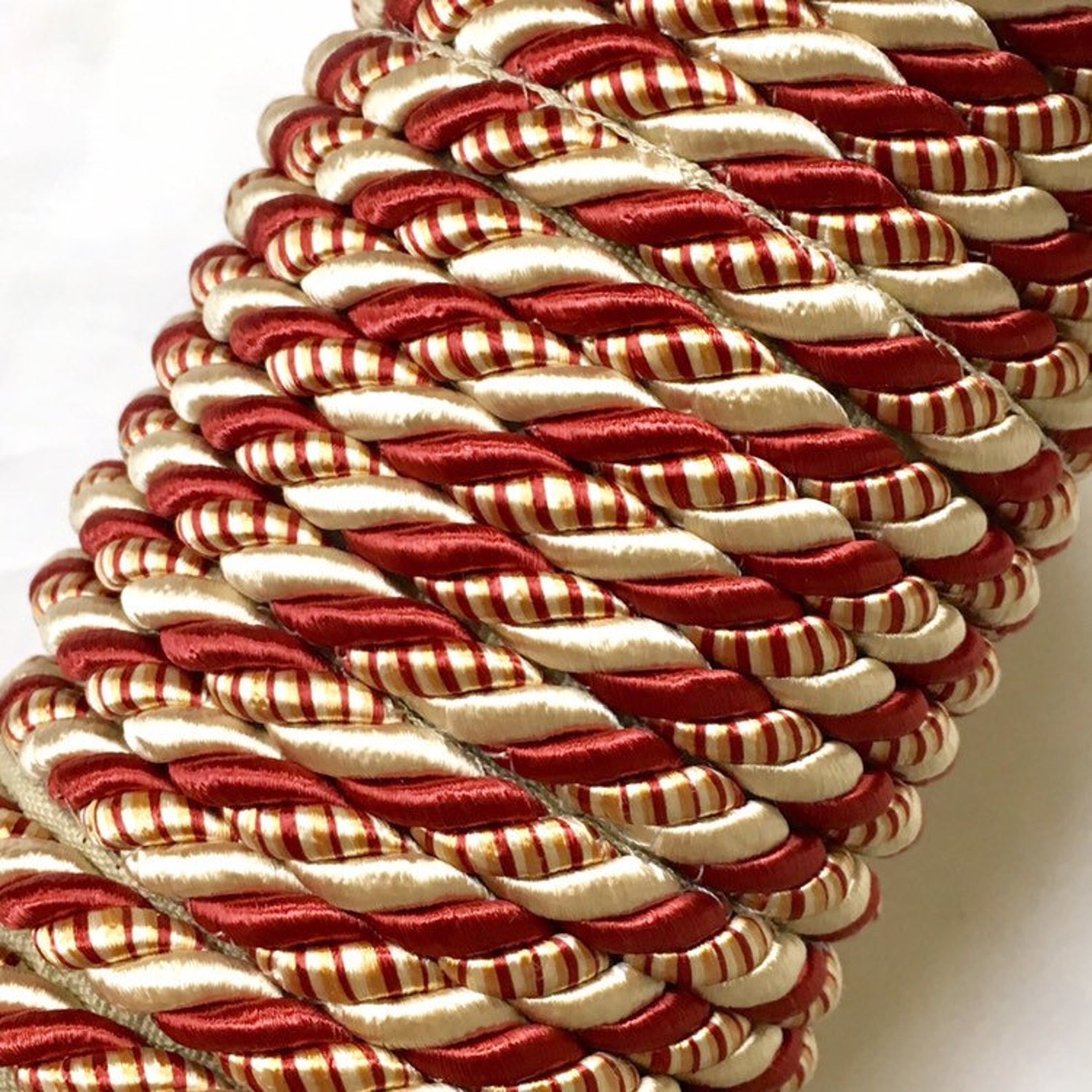 5 YARDS / 3/8" Twisted Cord, 3 ply Cord, Trim, Piping, Cording with li ...