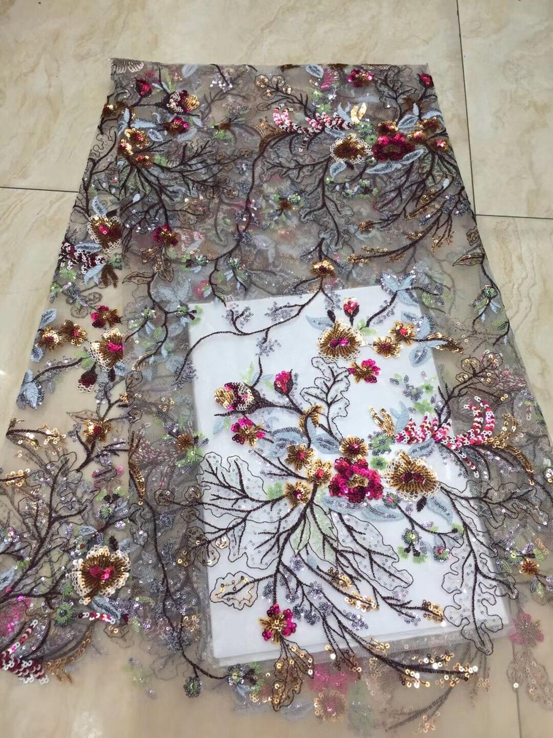Embroidered mesh lace fabric store